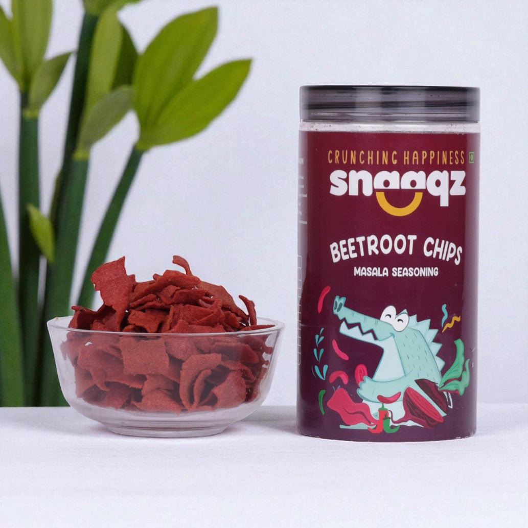 SNAAQZ Beetroot Masala Chips | 150 gms
